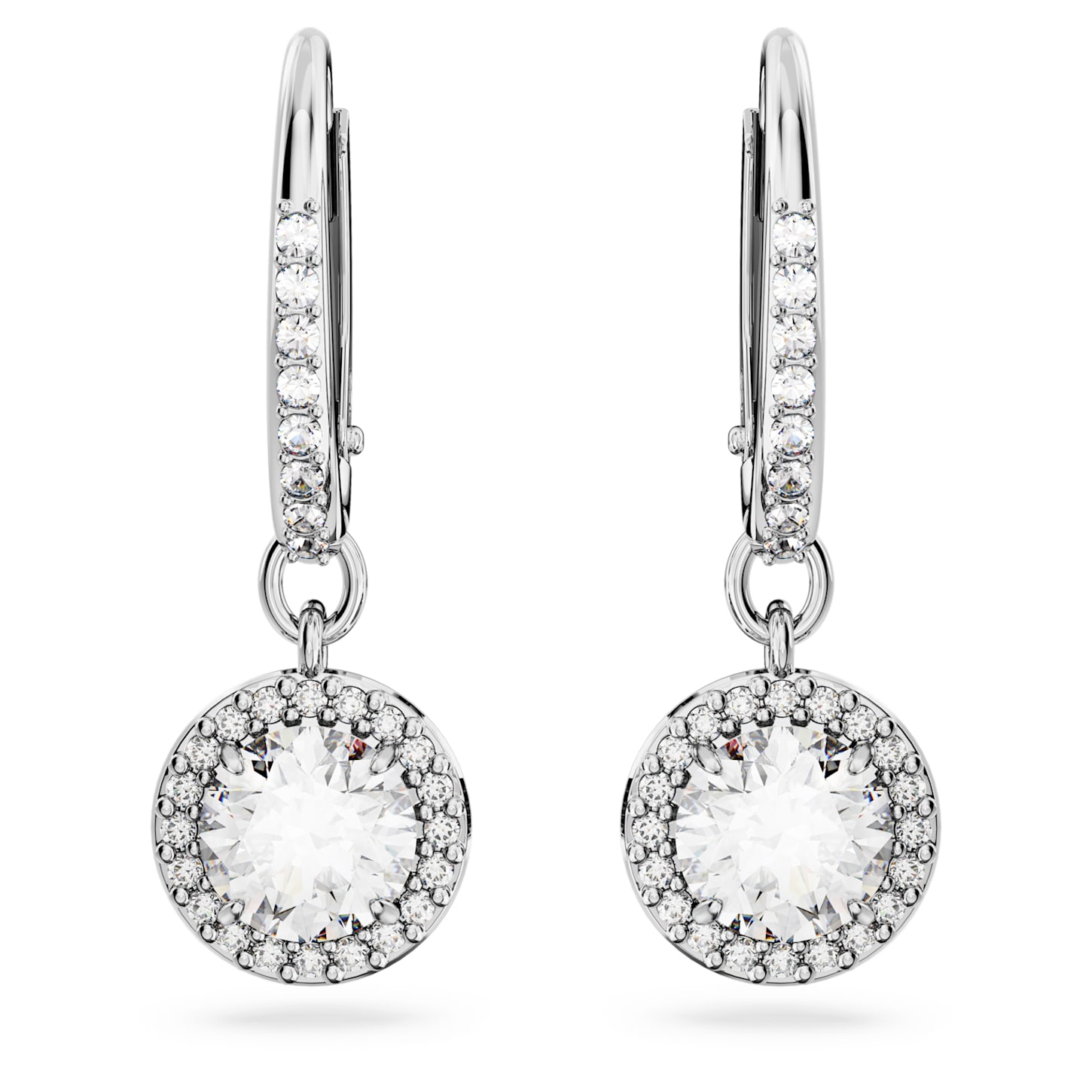 Swarovski SWAROVSKI Orecchini Pendenti Constella, Taglio Tondo, Pavé ...